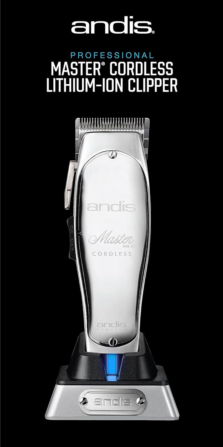 ANDIS MASTER CORDLESS LITHIUM-ION CLIPPER SILVER 12480 - JWINBROS